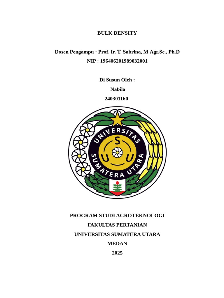 Pengertian dan Faktor Bulk Density Tanah | PDF