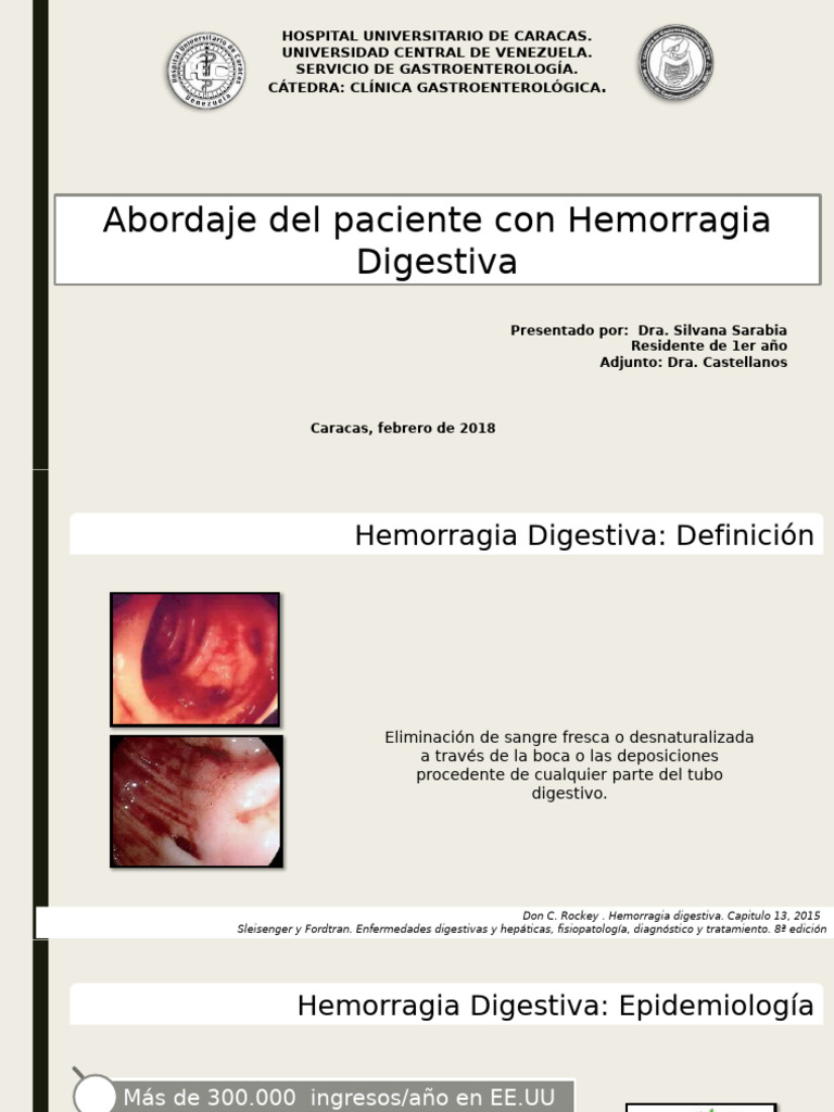 Abordaje Clínico de Hemorragia Digestiva | PDF | Gastroenterología | Heces