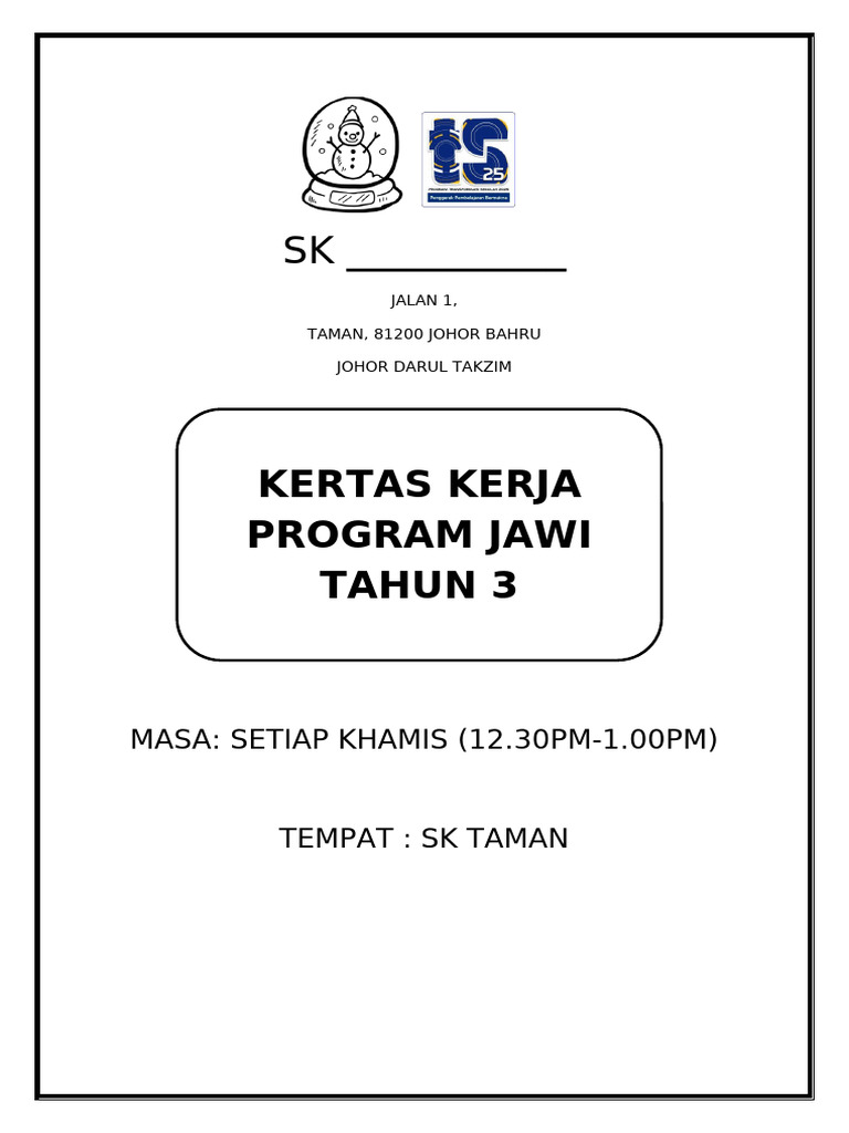 Cover Kertas Kerja Jawi | PDF