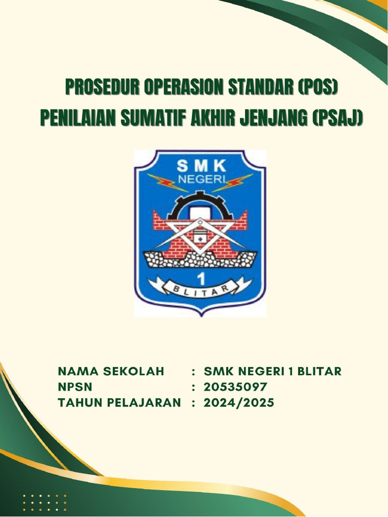 Pos Psaj 2025 SMKN 1 Blitar | PDF