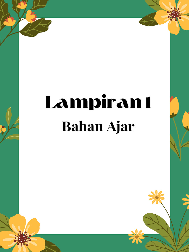 Lampiran 1 Bahan Ajar | PDF