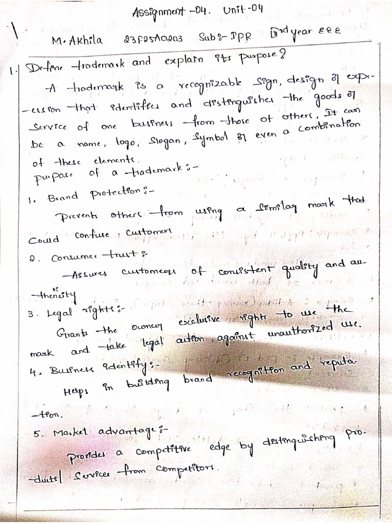 IPR Assignment - 4 | PDF