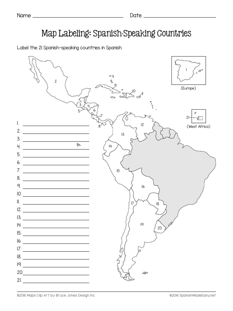 Spanish Speaking Countries Capitals | PDF