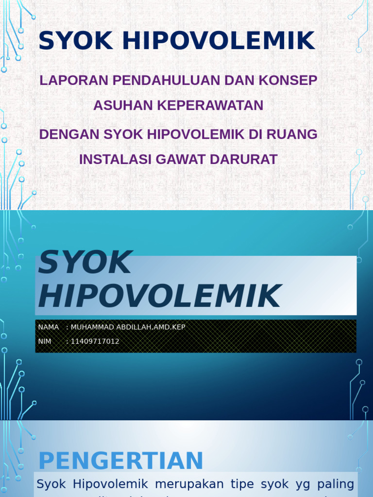 SYOK HIPOVOLEMIK | PDF