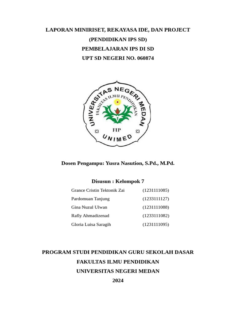 Laporan Miniriset Ips SD | PDF