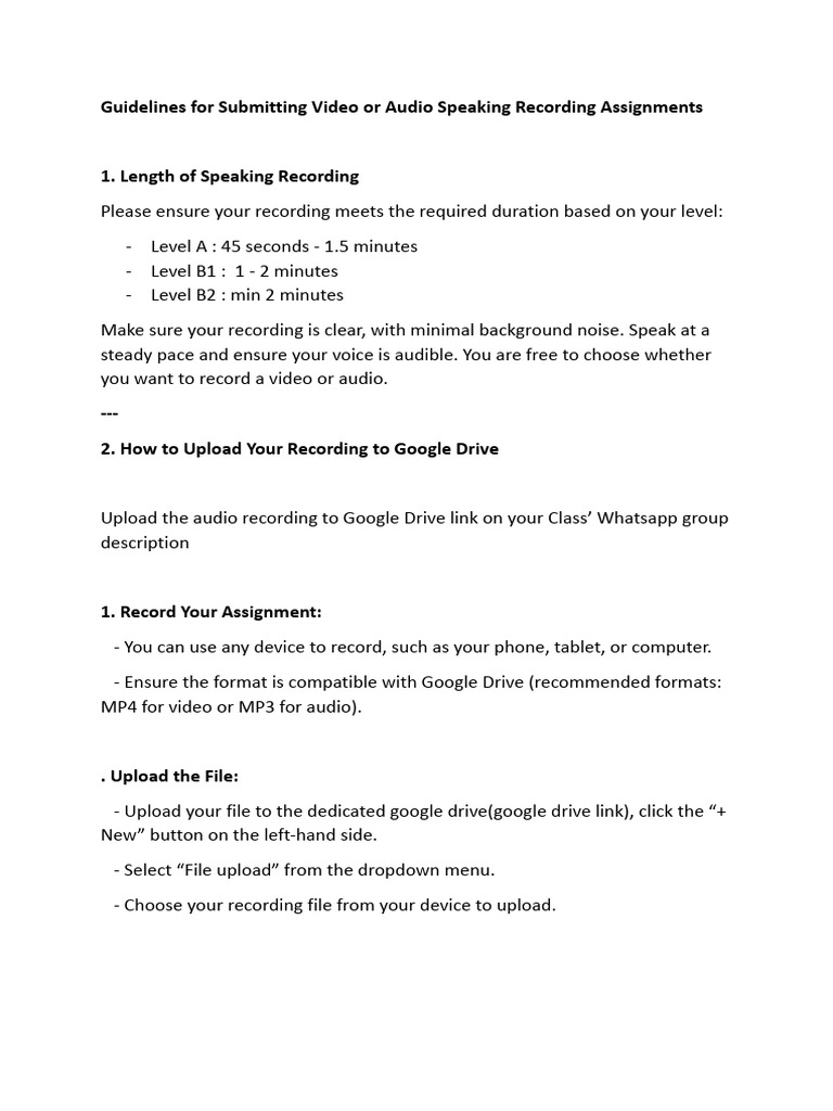 B1 Speaking Guidelines & Scoring Rubric | PDF