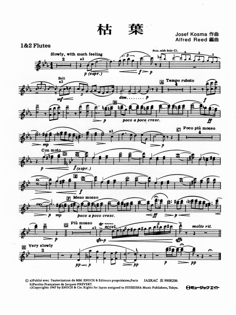 1st & 2nd Flutes | PDF