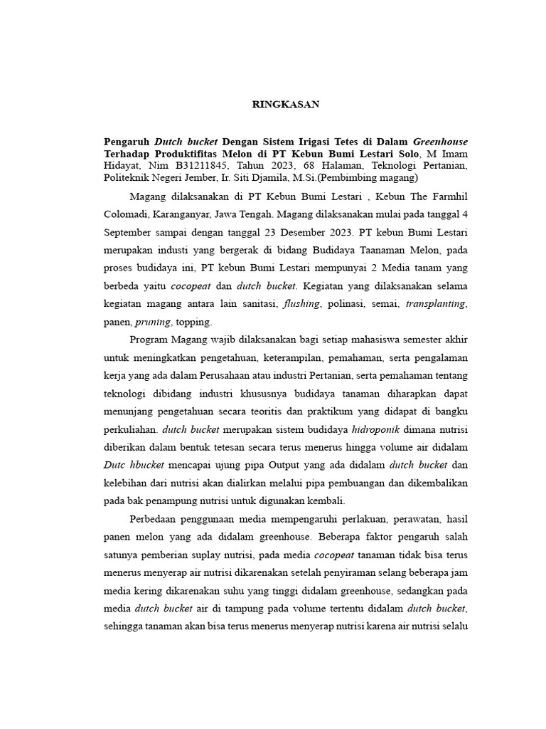 RINGKASAN - M Imam Hidayat | PDF