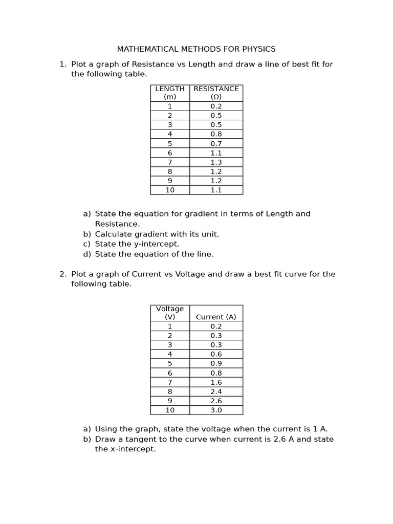 Physics Graphs and Calculus Methods | PDF