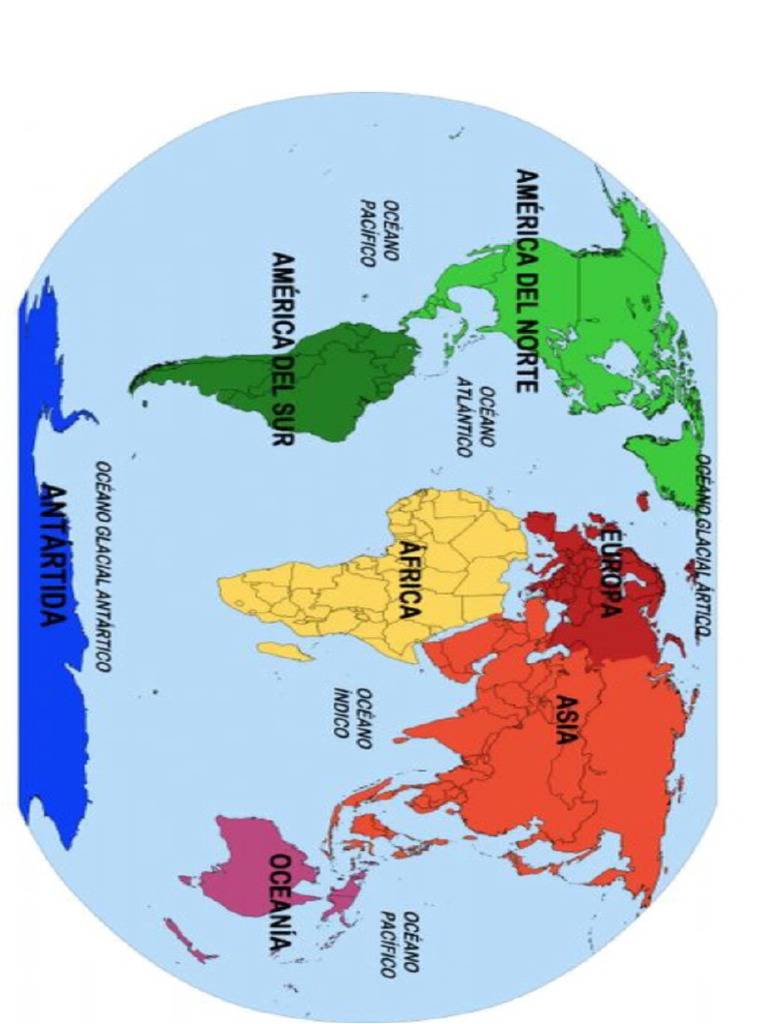 Mapa de Los Continentes 1 Hoja | PDF