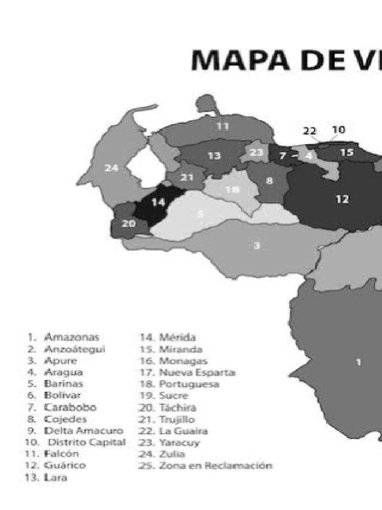 Mapa de Venezuela 2 Hojas | PDF