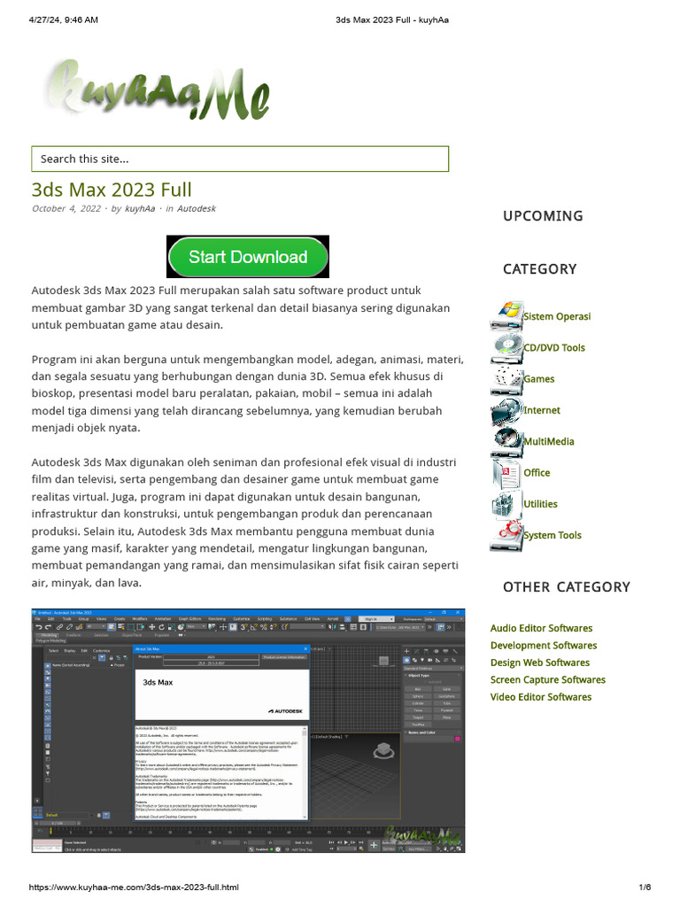 3ds Max 2023: Panduan dan Download | PDF