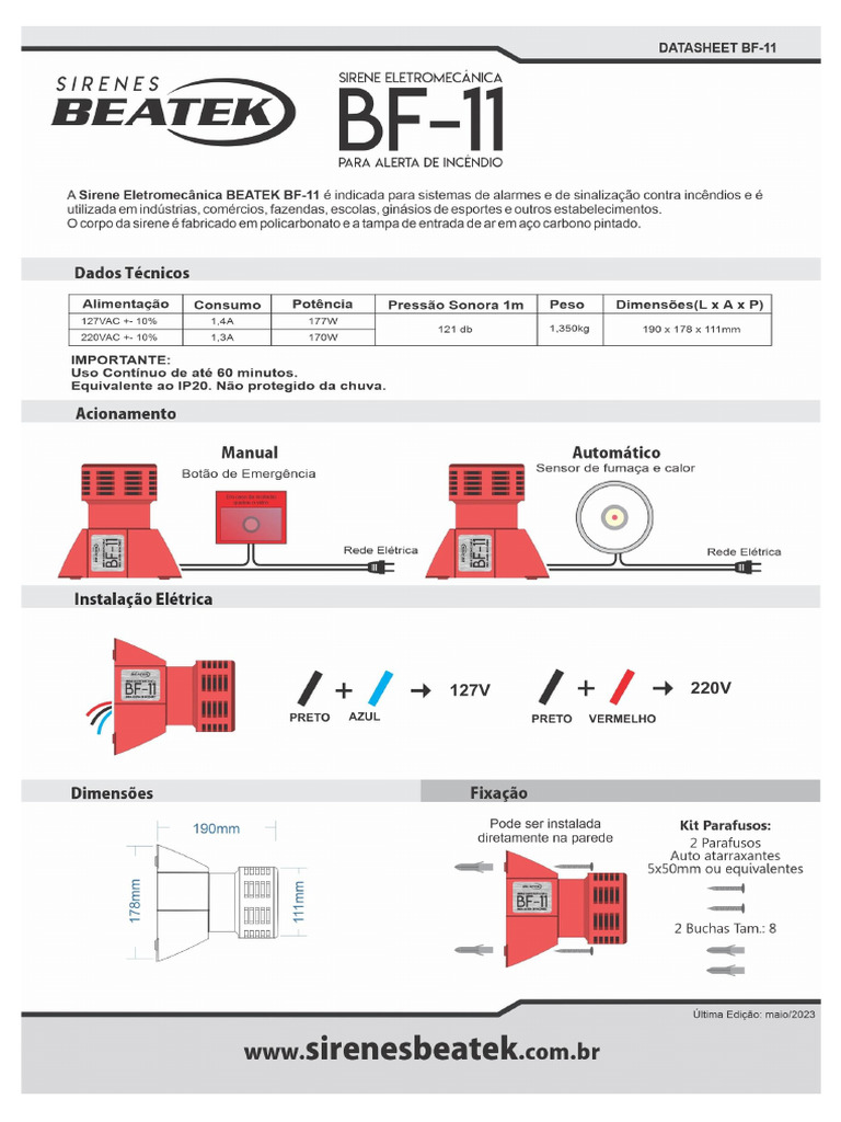 Datasheet BF-11_maio2023 | PDF