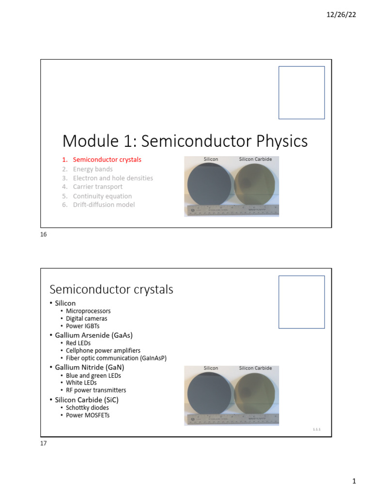 C2M1 1 Semiconductor Crystals | PDF | Crystal Structure | Semiconductors