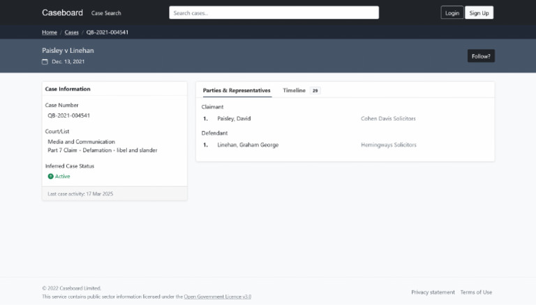 FireShot Capture 003 - Paisley v Linehan - Caseboard - caseboard.io | PDF