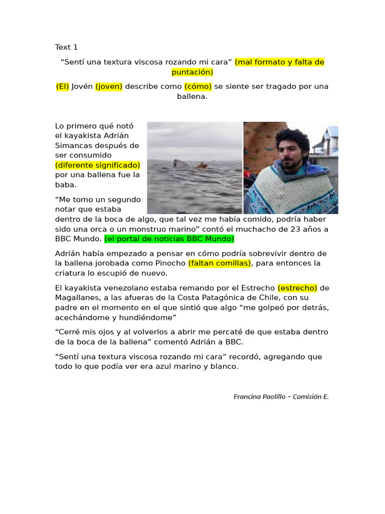 Assignment 1 - Paolillo, Francina - Comisión E | PDF