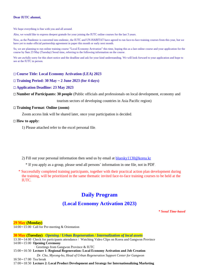 2023 LEA Daily Program | PDF | Economies