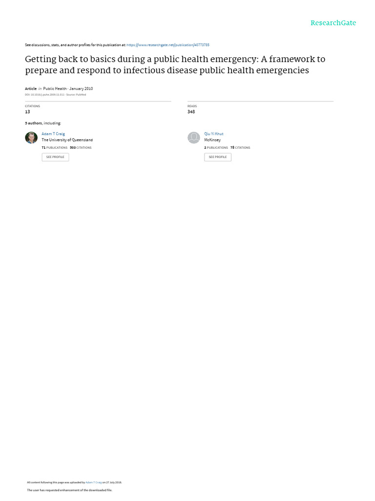 Getting Back To Basics During A Public Health Emer | PDF | Pandemic ...
