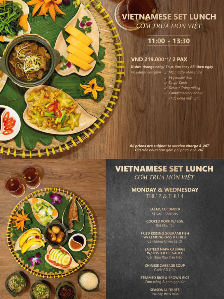 Vietnamese Set Lunch 2025 | PDF