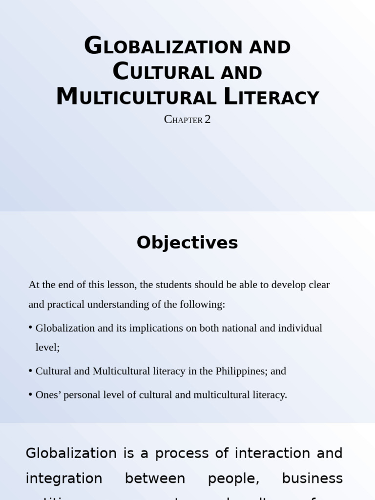 Globalization and Cultural and Multicultural Literacy | PDF | Globalization | Knowledge