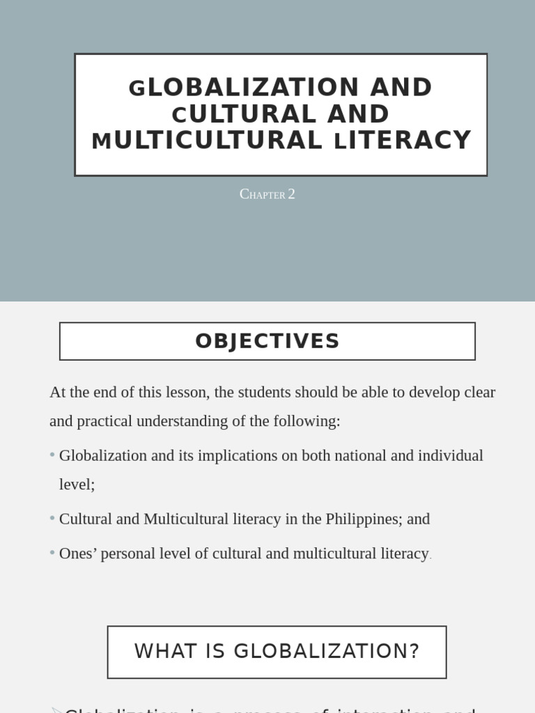 Globalization and Cultural and Multicultural Literacy | PDF ...