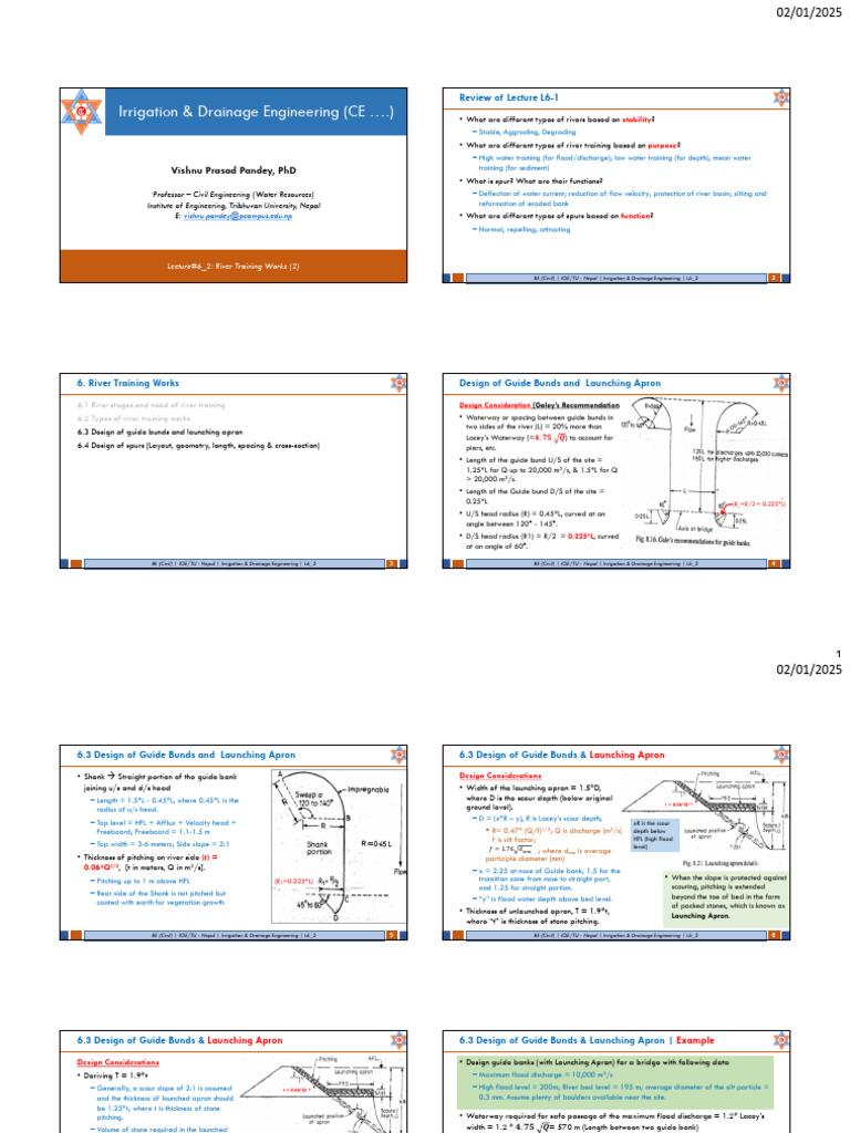 Design of Launching Aprons for Rivers | PDF | River | Hydrology