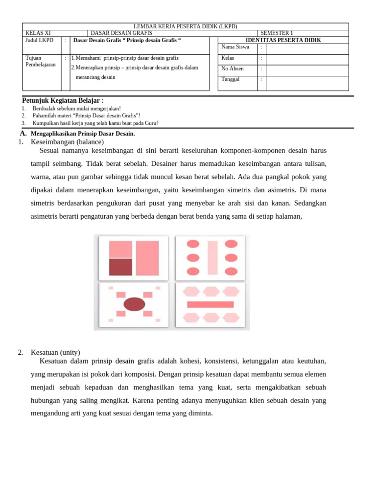 LKPD 02 Prinsip Desain | PDF