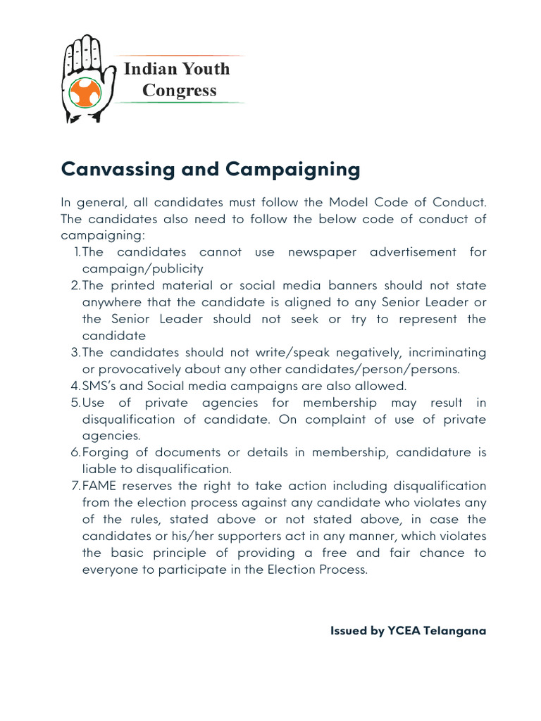 Canvassing and Campaigning | PDF