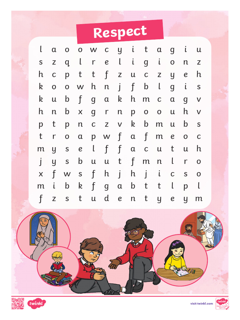 Ar QH 1720517393 Values Word Search Respect - Ver - 1 | PDF | Gratitude