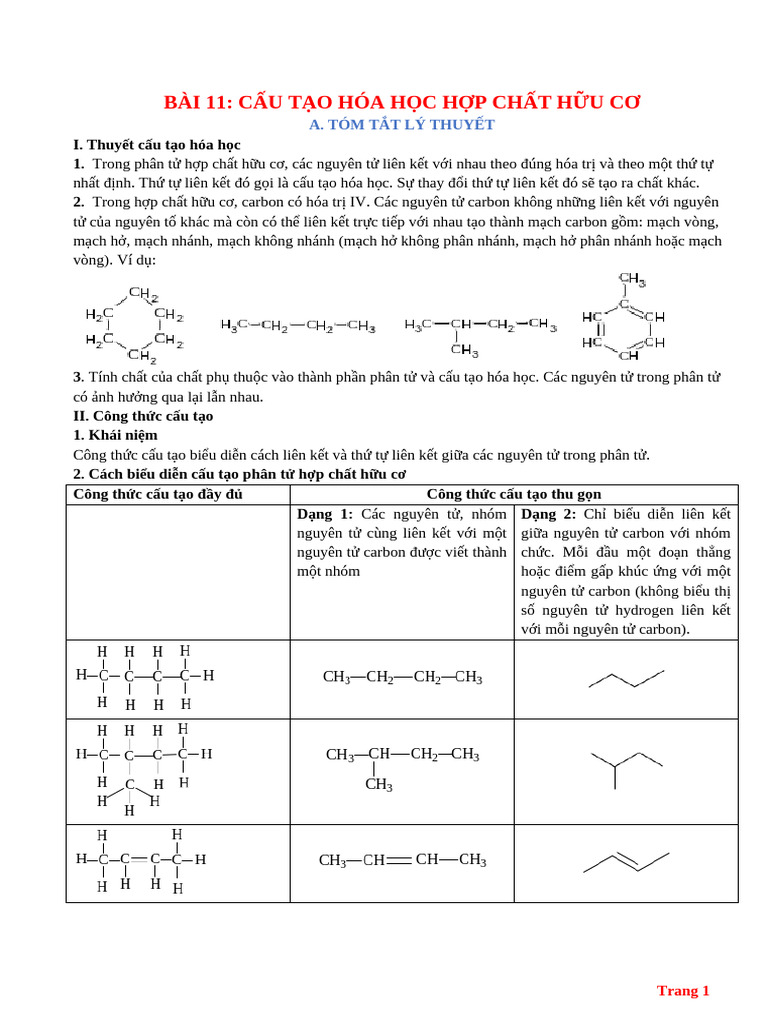 Bai 11-Cau-tao-hoa-hoc-hop-chat-huu-co | PDF