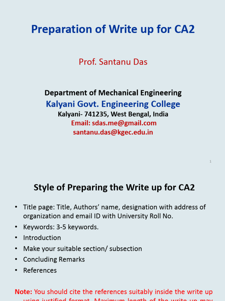 SDAS PPT on Writing CA2 Write up (1) | PDF | Metallurgy | Chemical ...