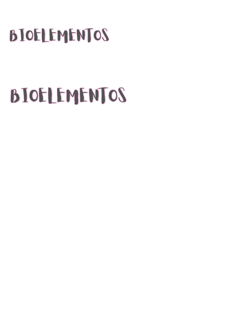 BIOELEMENTOS | PDF