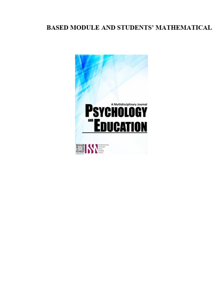 Cartoon-Based Module and Students' Mathematical Creativity | PDF ...