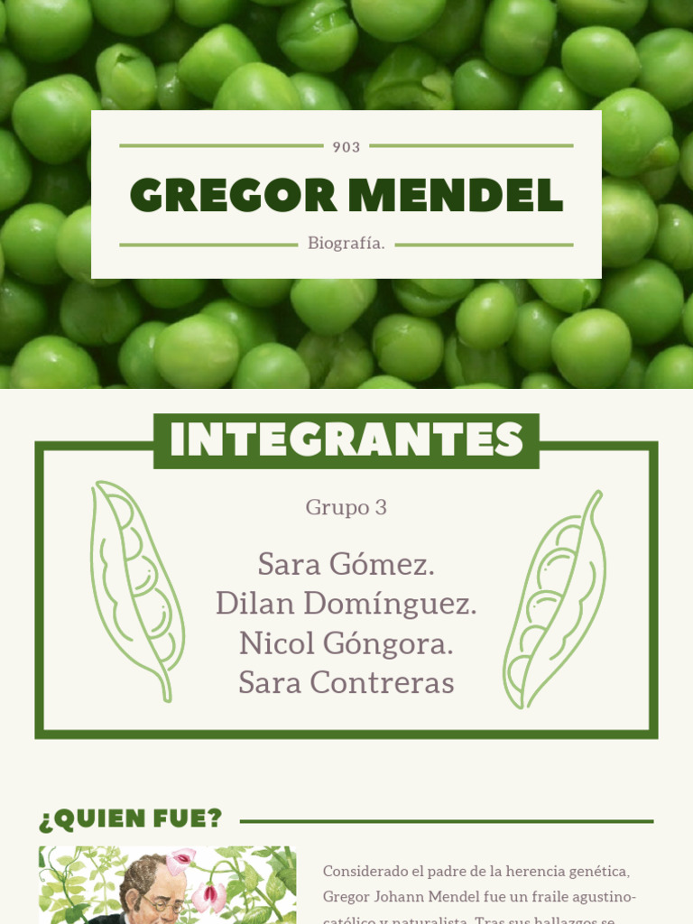 Biografía de Gregor Mendel y sus leyes | PDF | Biología | Ciencias de ...