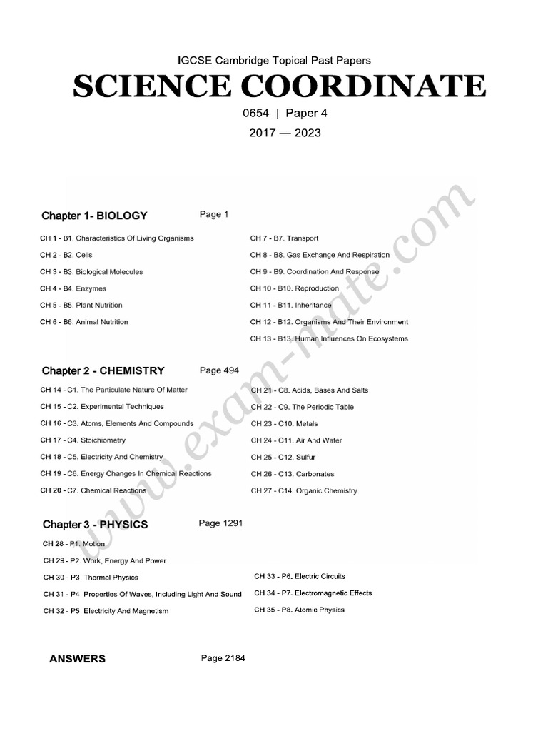 0654 Chemistry P4 C4-Electricity and Chemistry | PDF