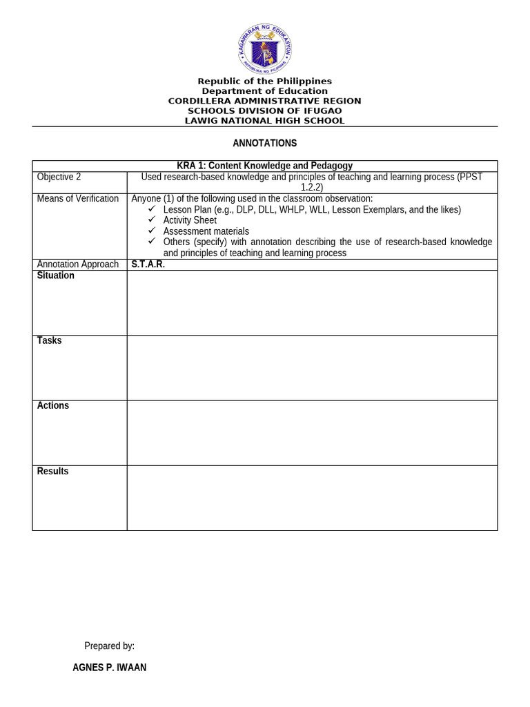 Annotation Template | PDF