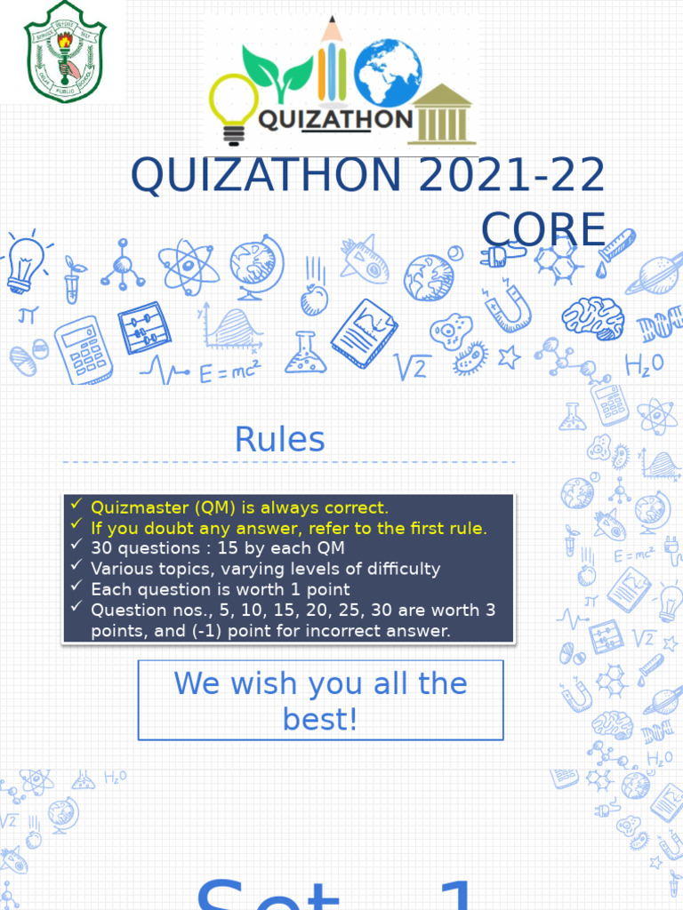 Quizathon 21-22 Core 2-1 | PDF