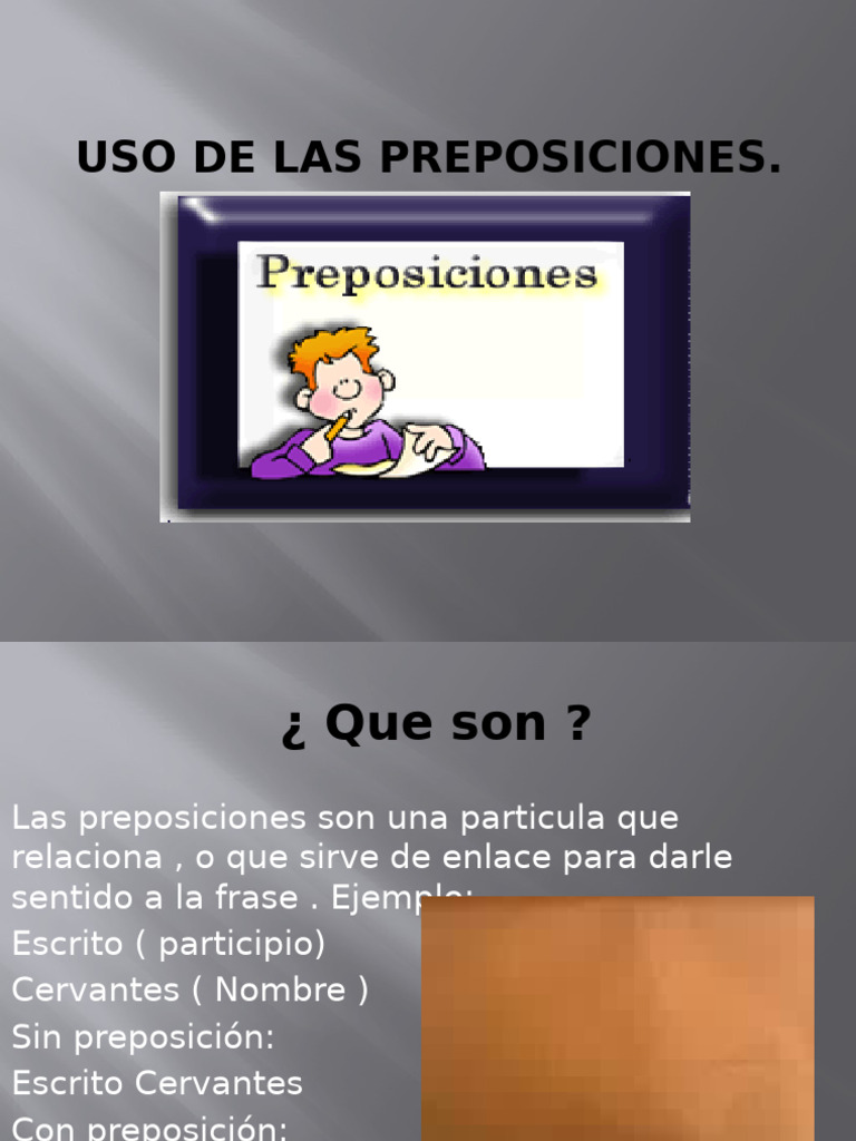 Uso y Ejemplos de Preposiciones | PDF