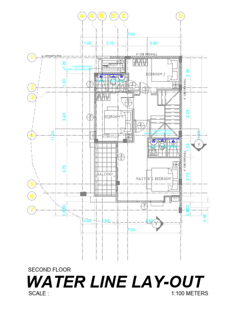 Water Line Layout for ACU Building | PDF