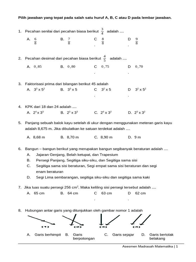 3. SOAL MATEMATIKA AM 2024 | PDF