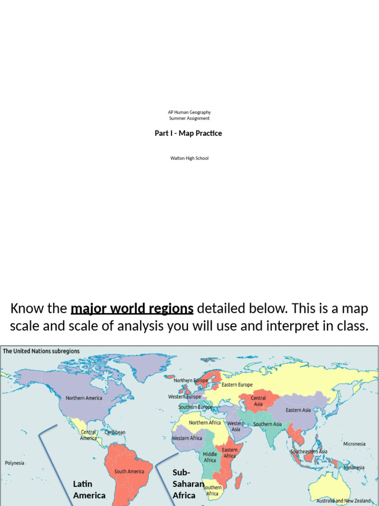 Part 1 - Map Practice World Geogrpahy Summer Assignment | PDF | Map ...
