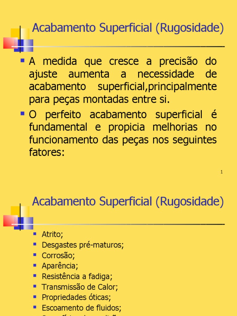Apresentação 9 - Rugosidade e Ondulação | PDF | Atrito | Física ...