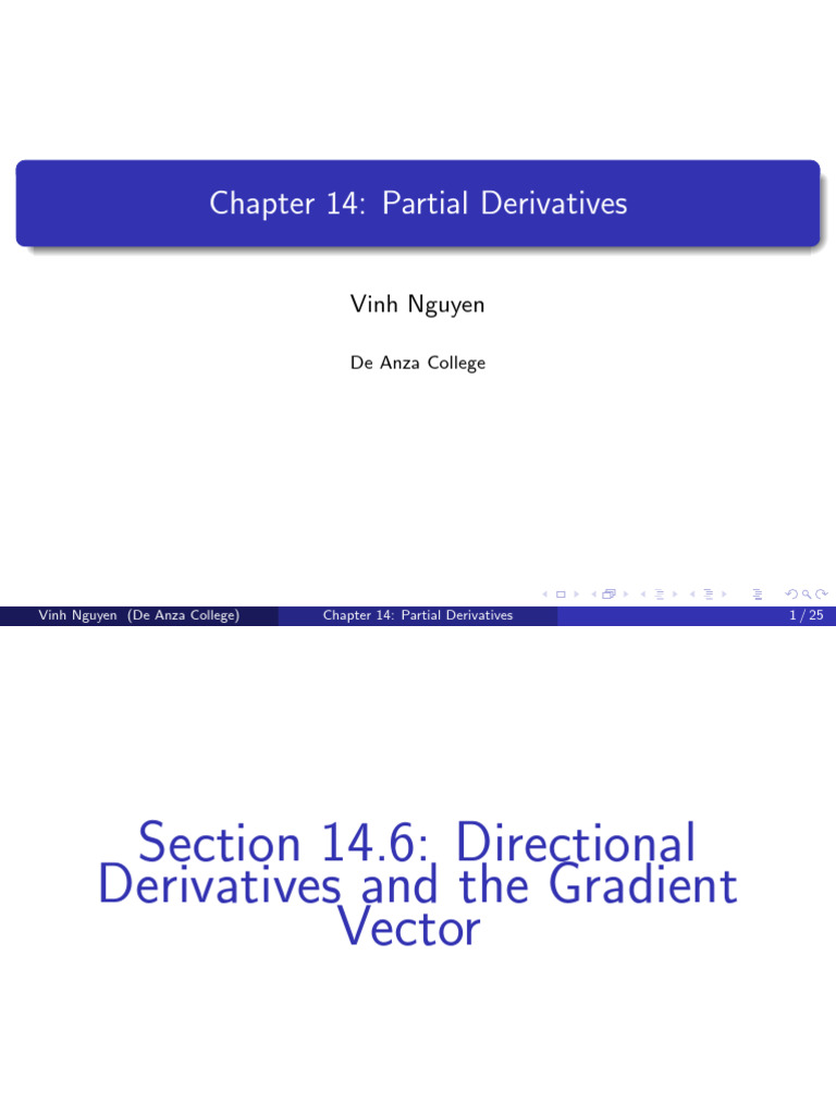 Chapter 14 Section 14 6 Calculus 1D | PDF | Derivative | Gradient