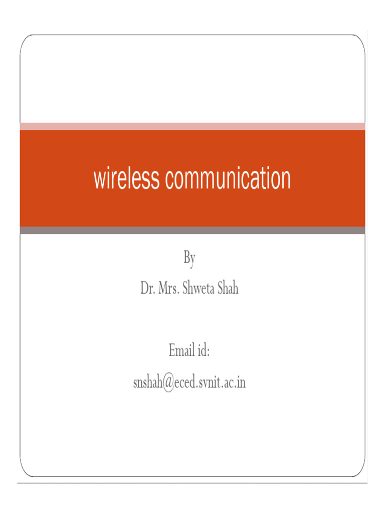 Wireless Communication Challenges & Models | PDF | Wireless | Radio ...