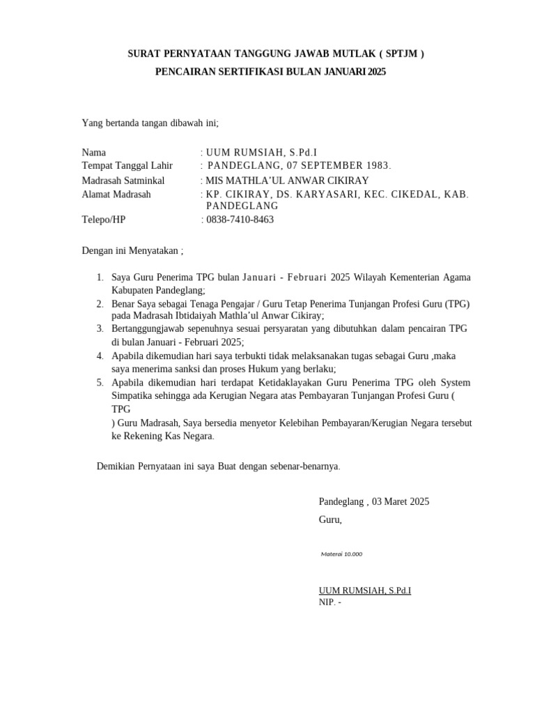 SPTJM TPG Des 2024 | PDF