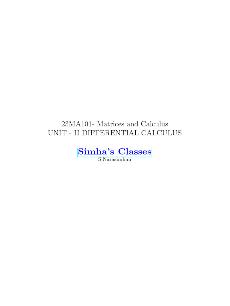 Differential Calculus Concepts and Applications | PDF | Function ...