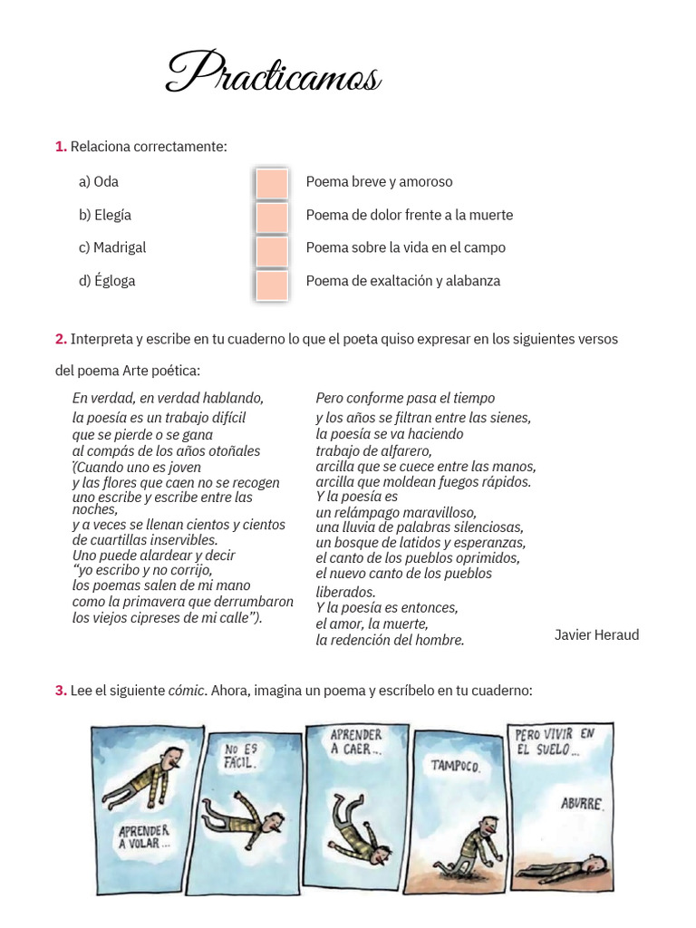 Actividades de Poesía para Secundaria | PDF | Poesía | Rima
