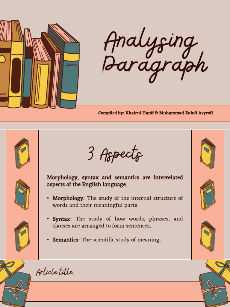 Analysing Paragrafh Kel-3 | PDF | Verb | Adjective