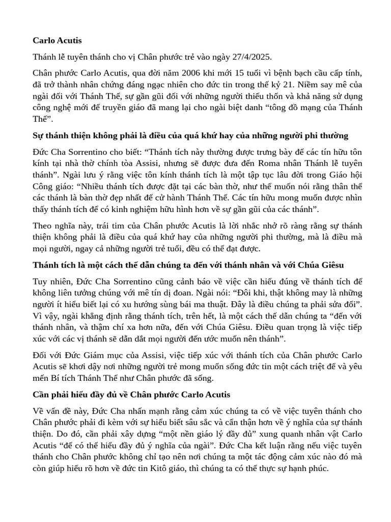 Carlo Acutis | PDF