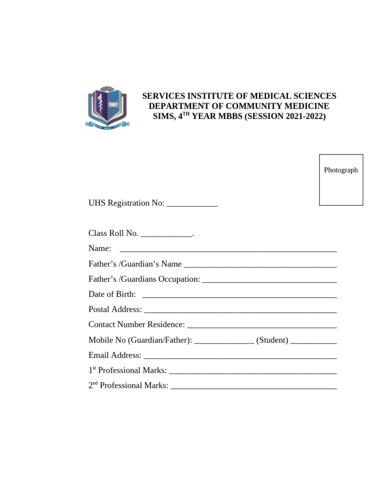 Student Bio Data 2021 | PDF
